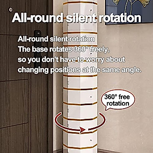 LÜZHONG Spinning Shoe Rack - 360° Metal Rotating Shoe Shelf with 2 Hooks, Freestanding Shoe Storage Organiser Hallway Display Stand Unit for Entryway Bedroom Living Room