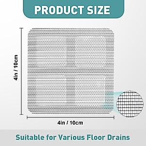 120 Pcs 4" X 4" Disposable Shower Drain Cover Hair Catcher Shower Drain Mesh Stickers, for Bathroom, Laundry, Bathtub, Kitchen Sink,Window Screen Repair etc.
