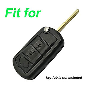 Keyless Entry Remote Key Fob Skin Cover Protective Silicone Rubber key Jacket Protector for Land Rover Discovery LR3 Range Rover Sport (Black)