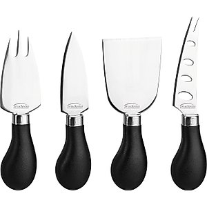 Trudeau Stainless Steel 4 Piece Specialty Set Cheese Knife, Medium, Silver