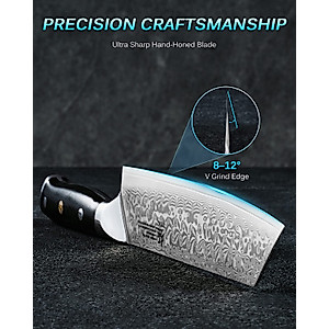 KYOKU Kiritsuke Chef Knife - Gin Series - 8.5" Multipurpose Professional Chef Knife, Japanese VG10 Damascus Stainless Steel Kitchen Knife with Silver Ion Blade G10 Handle Mosaic Pin