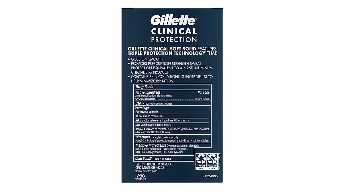 Gillette Clinical Anti-Perspirant Deodorant, Ultimate Fresh Advanced ...