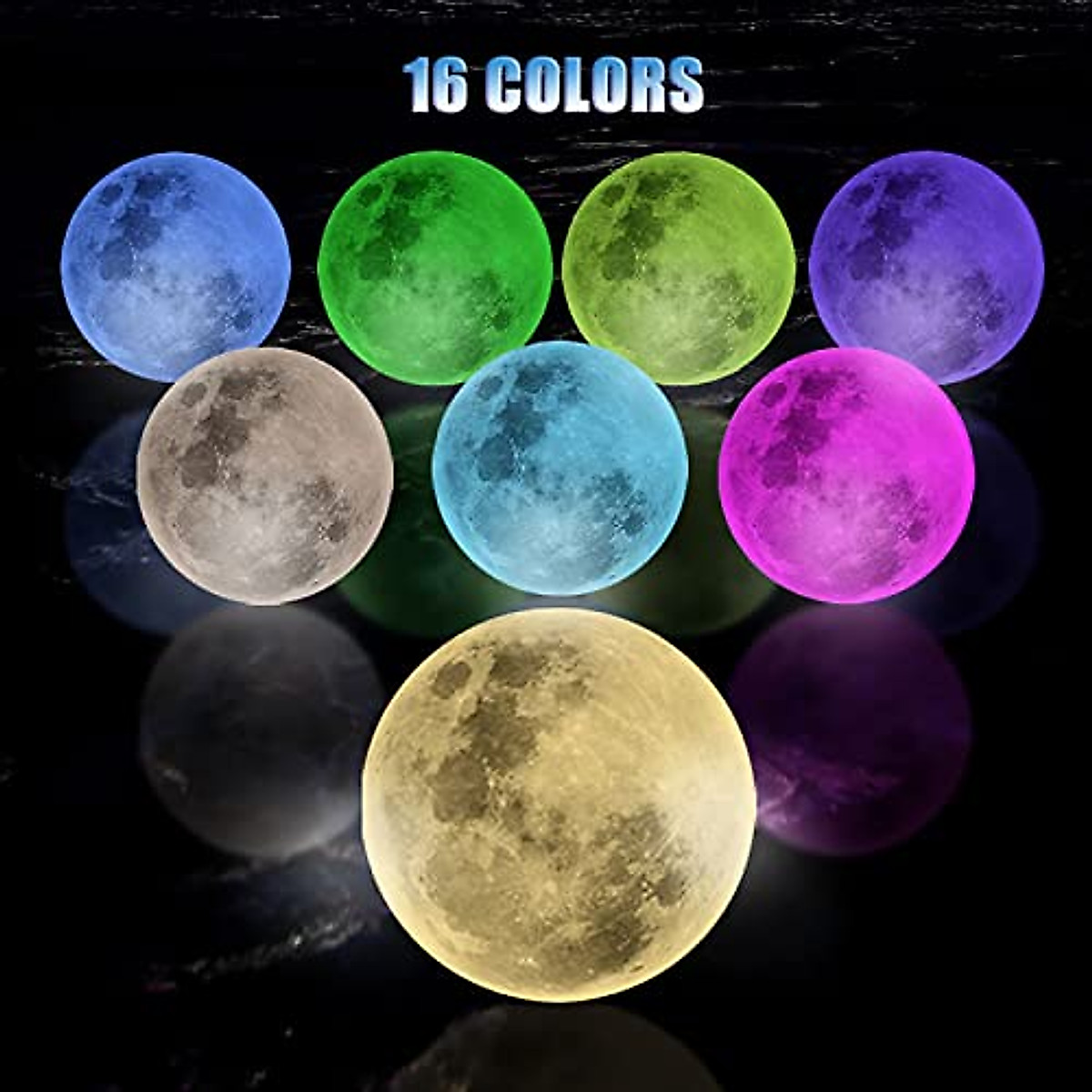 Solar Swimming Pool Lights Color Changing, Moon Lamp Pool Lights for Above Ground Pools, RGB 16 Colors Water Proof IP68 Remote Control for Inground Pool Hot Tub Courtyard Garden Pond