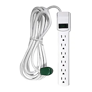 Go Green Power Inc. Go Green Power GoGreen Power GG-16103M-12 - 6 Outlet Surge Protector With 12ft Cord, White