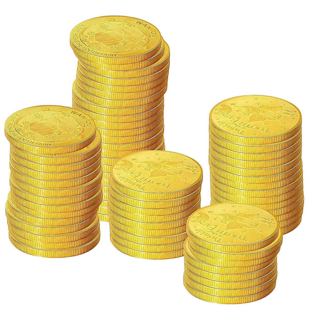 Tooth Fairy Coins Reward Commemorative Coin Collection Experience Gift for Lost Teeth Kids Party Decorations Supplies (20 Pcs)