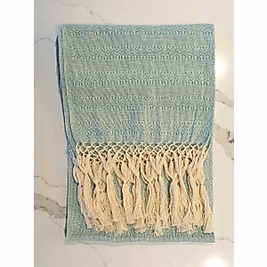 ALKIMIA INC Mexican Handmade Cotton Rebozo Shawl (Turquoise)