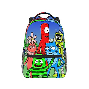 Pobecan Yo Gabba Anime Gabba! Backpack Funny Laptop Back Pack Book Bag Hiking Outgoing Daypack For Women Mens