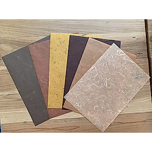 Mixed Brown Mulberry Paper Sheet Design Craft Hand Made Art Tissue Japan Origami Washi