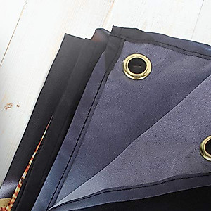 PAKBOOM Happy 76th Birthday Banner Backdrop - 76 Birthday Party Decorations Supplies for Men - Black Gold 4 x 6ft