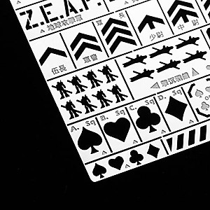 XHSESA 304 Stainless Steel Universal Model Leakage Plate DIY Stainless Steel Leakage Spray Stencil Template for Zeon HG MG Model Kit
