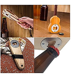 Bottle Opener Wall Mounted,100 Pack Stainless Steel Round Inset Bottle Opener Inset Kit Hardware Parts DIY kit with Screws