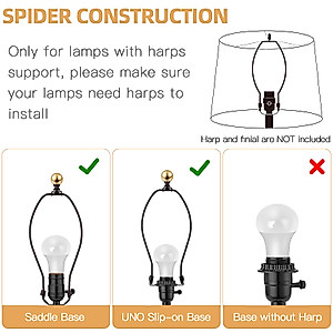 Lamp Shades Set of 2, Lamp shades for Table/Floor Lamps, Fabric Drum Lamp shades 11.4" Top x 12.6" Bottom x 9.8" High(Spider Fitter),Natural Linen Lamp shades Hand Crafted, Easy Assembly
