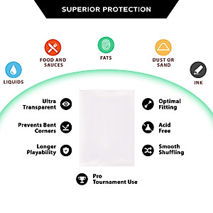 Quiver Time 200 Apollo Standard Clear Card Sleeves - Ultra Transparent Trading Card Protector Sleeves - Compatible with Magic: The Gathering (mtg card sleeves) - (Clear, 66 x 91 mm)