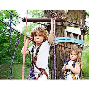 YUZENET Braided Polyester Arborist Rigging Rope (3/8 inch X 100 feet) High Strength Outdoor Rope for Rock Climbing Hiking Camping Swing, Purple