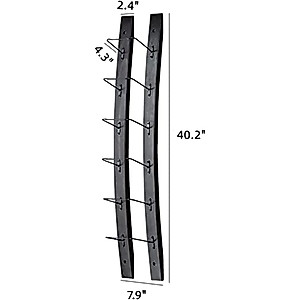 CMCNCBC Barrel Stave Wine Rack, Wall Mounted Wood Wine Rack, Wine Bottle Holder Towel Rack, 6 Wine Bottle Rack Holder Shelf Rustic Wood Wall Wine Rack