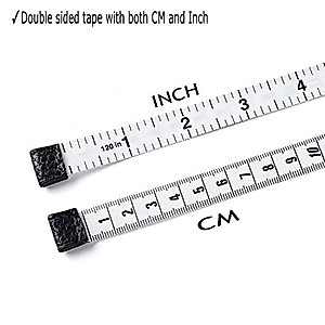 3m/120" Tape Measure Body Measuring Tape for Body Cloth Tape Measure for Sewing Fabric Tailors Medical Measurements Tape Dual Sided Leather Tape Measure Retractable (Black, 1 Pack)