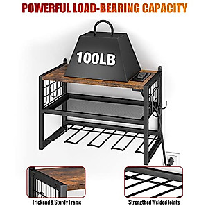 Power Tool Organizer with Power Strip - Garage Organization and Storage Built in 3 AC Outlets | Drill Holder Wall Mount | Drill Charging Station for Garage, Workshop