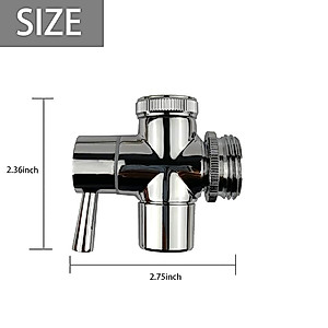 Sink to Garden Hose Diverter All Brass Adapter Valve with Aerator, for Bathroom/Kitchen Sink Faucet Connection Portable Washing Machine/Dishwasher (G1/2 * 3/4", Chrome)