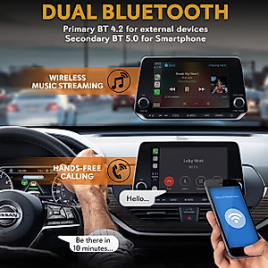 PyleUsa Wireless CarPlay Android Auto Multimedia Video Box,4GB RAM 64GB ROM,2.4GHz,5GHz Dual Band WiFi BT,Octa Core 64Bit,4K Full HD,H.265,USB3.0 Android Box,Screen Mirroring, Install Android Apps