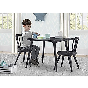 Delta Children Windsor 2-Piece Chair Set, Midnight Grey