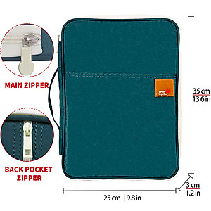 mygreen Universal Travel Case for A4 Document and Small Electronics and Accessories -Dark Green