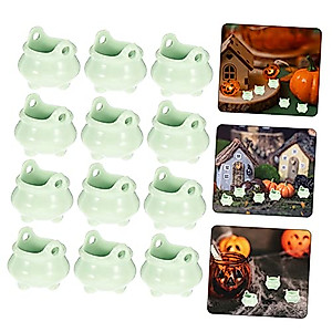 Abaodam 36 pcs Witch Boiler Candy Toys Halloween Toys miniture Decoration Witch Pot Witch Cauldron Pot Mini Halloween Candy Pail Plastic Miniature Ornaments Miniature Things Stove Toys