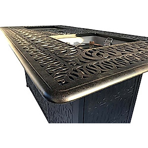 Bar Height fire Pit Dining Set 9 Piece cast Aluminum Patio Furniture Sunbrella Cushions