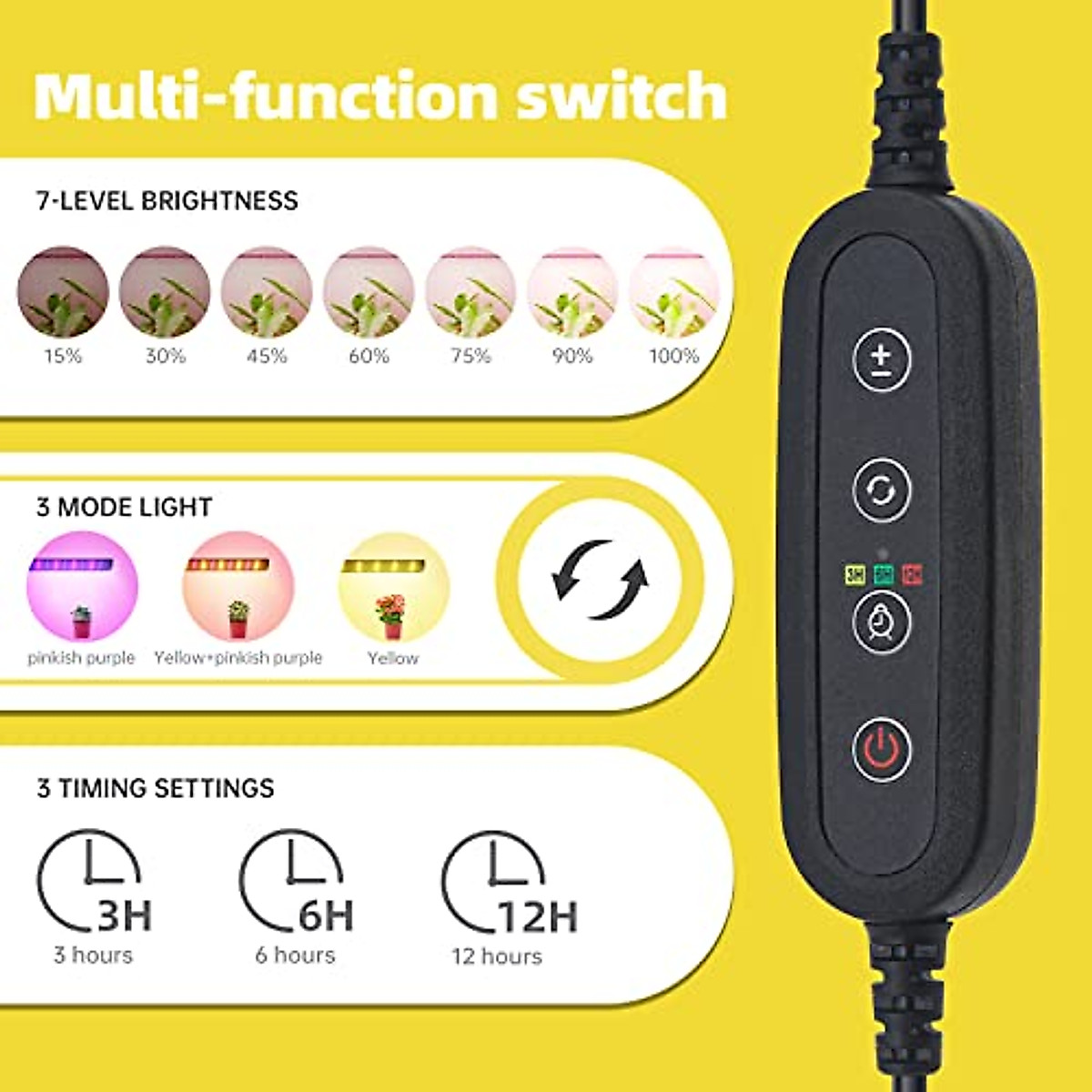 Mini Greenhouse with Grow Light , 4 Tier 27.2"L×19.9"W×61.8"H Portable Greenhouse with Zippered PVC Cover for Seed Starting Trays , Dimmable 2ft 60W Plant Light for Indoor Plant with Timer by Bstrip
