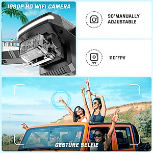 Heygelo S80 Drone with Camera for Adults, Foldable 1080P HD Mini Drones for Kids Beginners, Remote Control Helicopter Boys Toys/Gift with FPV Live Video, Full Guards, One Key Start, 2 Batteries