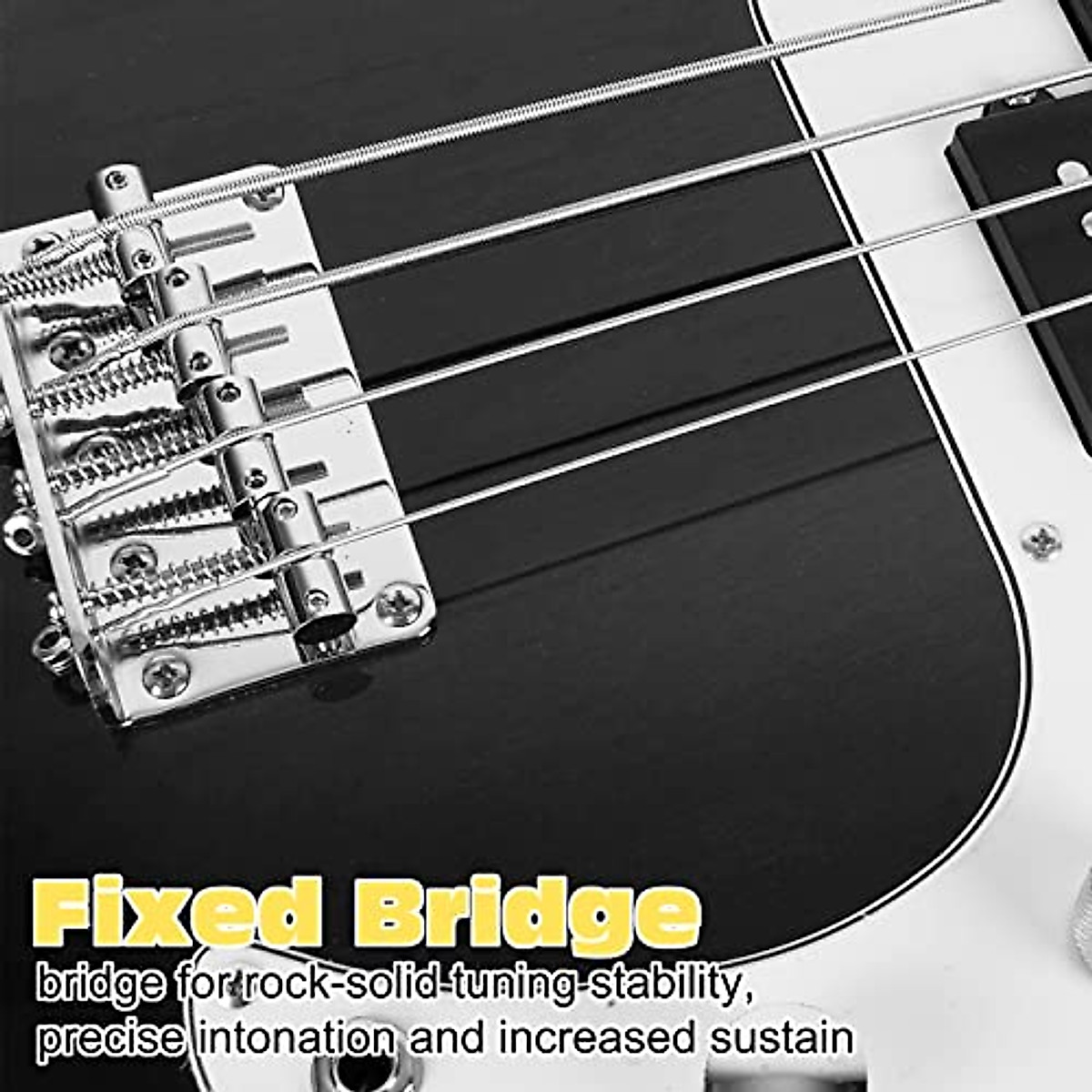 Polar Aurora NEW Full Size 4 Strings Blue Electric Bass Guitar+ Amp Cord+ Gigbag…