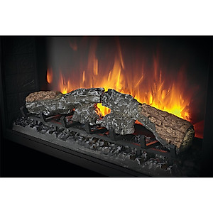Napoleon Element 42 Self-Trimming Electric Fireplace - Built-in Design - Multi-Color Night Light Accent and Glowing Log Set with Ember Bed - High-Intensity LED Lights- NEFB42H-BS