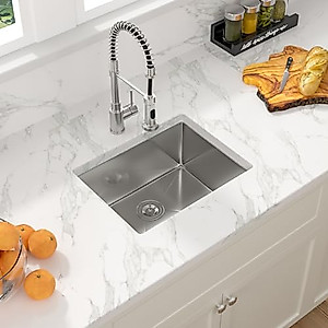 21 Undermount Bar Sink - Sarlai 21"x18" Undermount Kitchen Sink Single Bowl 16 Gauge Stainless Steel Bar Prep Sink Small Kitchen Sink 10 deep