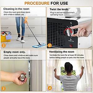 0zone Generator, 30000 mg/h 0zone Machine Ionizer for Home, Car, Basement, Industrial, Commercial Silver