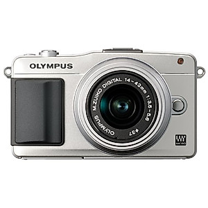 Olympus E-PM2 16MP Mirrorless Digital Camera with 14-42mm and 40-150mm Two Lens Kit (Silver) (Old Model)