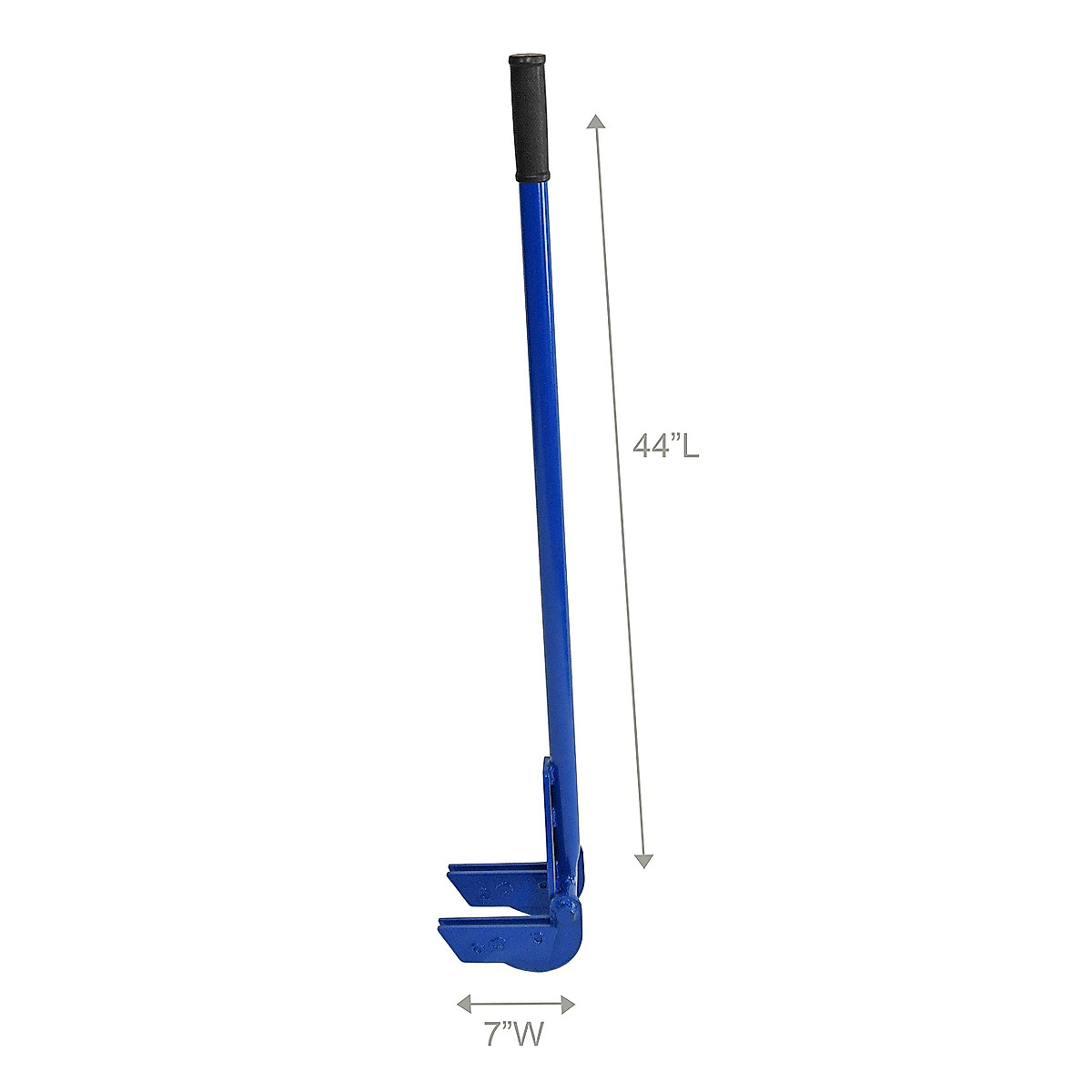 HOME-X Heavy-Duty Pallet Buster with Rotating Head, 45-Inch Powder-Coated Steel with Rubber Handle, No Assembly Required, 45" L x 6" W x 1 ¼ " H, Blue