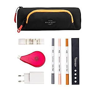 Sherpani Poet, Nylon Small Travel Pouch, Zipper Bag, Cute Portable Pen Case, Work Office Suppliers, Travel Organizer Accessories for Women (Chromatic)