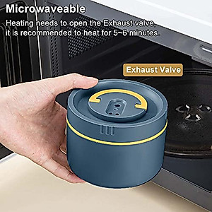 ArderLive Lunch Bento Box with Bag, Portable Leakproof Lunch Containers, 18/8 304 Stainless Steel Stackable Lunch Box for Adults, Picnic Work and Travel, 68 Oz, Blue