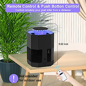 Bug Zapper Indoor, Mosquito Zapper & Killer with Dual Circles of Blue Light & 2 Glue Boards for Mosquitoes Fruit Flies Gnats, Powerful 3 Speed Adjustable Fruit Fly Traps for Indoors Kitchen Home