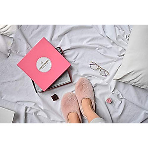 Pantuss dusty pink  ballerina style cozy indoor house slippers for women with relaxing herbal insoles filled with lavender and flax seeds for a warming aromatherapeutic effect.