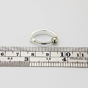 White Gemstone Fancy Curved Style Reverse Bar 925 Sterling Silver with Stainless Steel Belly Button Navel Rings