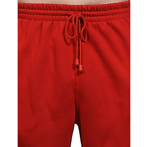 NE PEOPLE Men’s Cargo Pants – Lightweight Comfy Jogger Sweatpants Fleece Elastic Waistband Workout Casual Active Sports NEMP17 Red 4XL