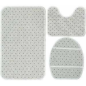 StarBlue-HGS 4PC Ocean Mermaid Waterproof Shower Curtain Set with Non-Slip Rugs, Toilet Lid Cover and Bath Mat Accessories with Hook Bathroom Decor