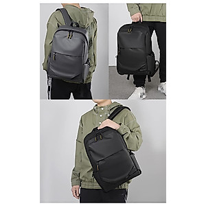 15.6 Inches Laptop Backpack for Men Women Classic Business Travel Casual Daypack (Black)