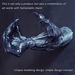 BAWAQAF, Witchs Demon Hand Statue Wall Hanging Ornament 3D Simulation Decorative Resin Art Open Hand Sculpture Statue Mythical Fantasy Home Decor,for Home Office Bar (Black)
