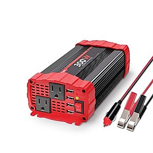 BYGD 150W Car Power Inverter, DC 12V to 110V AC Converter with Dual 2.4A USB Charging Ports Cigarette Lighter Socket Adapter