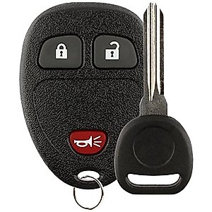 Discount Keyless Replacement 3 Button Automotive Keyless Entry Remote Control Transmitter 15913420 and a Replacement Transponder Key