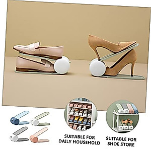 HONMEET 4pcs Shoe Rack Shoe Organizer Rack Stackable Shoe Storage Shoe Slots for Shelf Shoe Stacker Slots Stackable Shoe Slots Pp Shoes Slots Rack Shoes Stand Shoes Organize Double Layer