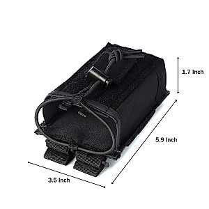 Radio Case/Radio Holder Molle Tactical Radio Holster Military Heavy Duty Radios Pouch Bag for Two Ways Walkie Talkies Compatible with Bags/Packs/Duffels by LUITON