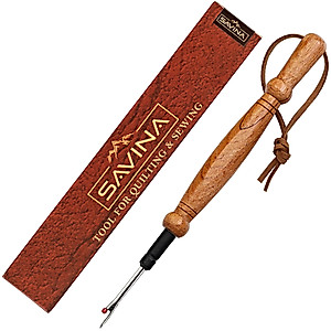 Savina Seam Rippers for Sewing, Remove Stitches and Seams with Precision, Thread Ripping Tool, Hard Wood Professional Multipurpose Durable for Sewing/Quilting (1Pcs)