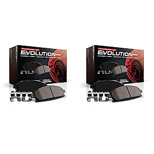 Power Stop Z23-1293, Z23 Evolution Sport Carbon-Fiber Ceramic Front Brake Pads w/ Z23-1212, Z23 Evolution Sport Carbon-Fiber Ceramic Rear Brake Pads